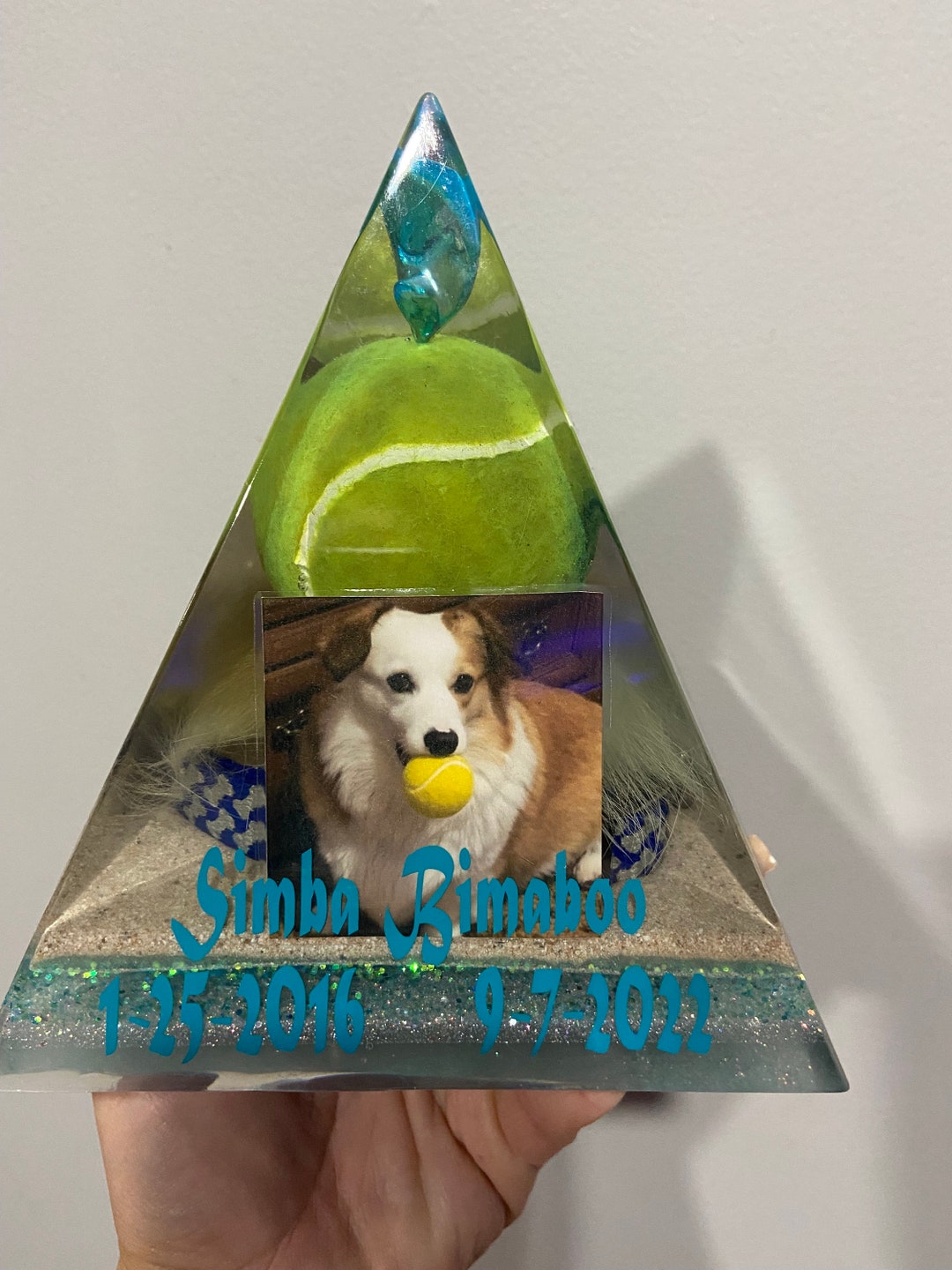 Pet Memorial Pyramid, Large, Resin Memorial, Dog/cat Ashes - Etsy