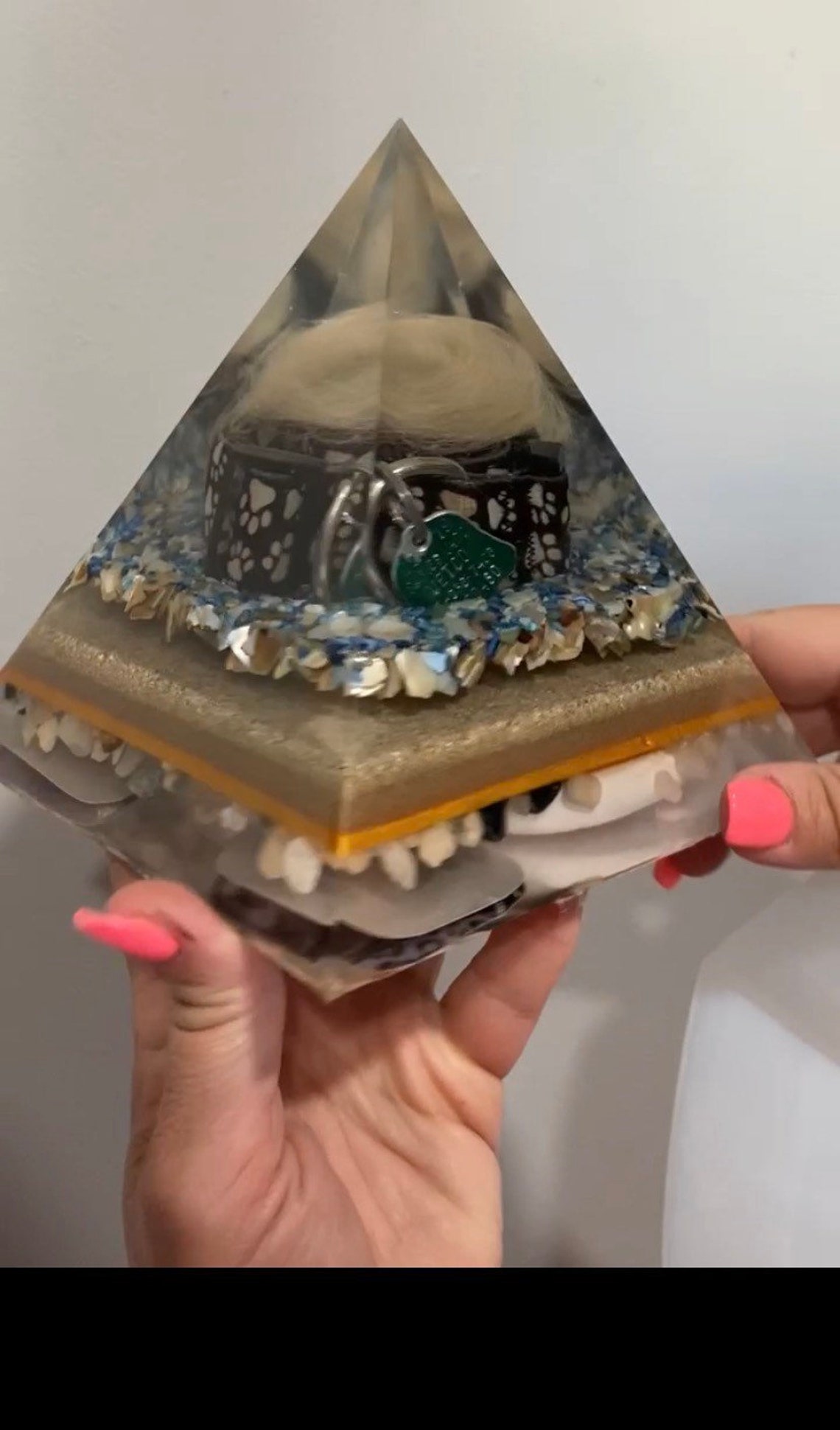 Pet Memorial Pyramid Large Resin Memorial Dog/cat Ashes - Etsy