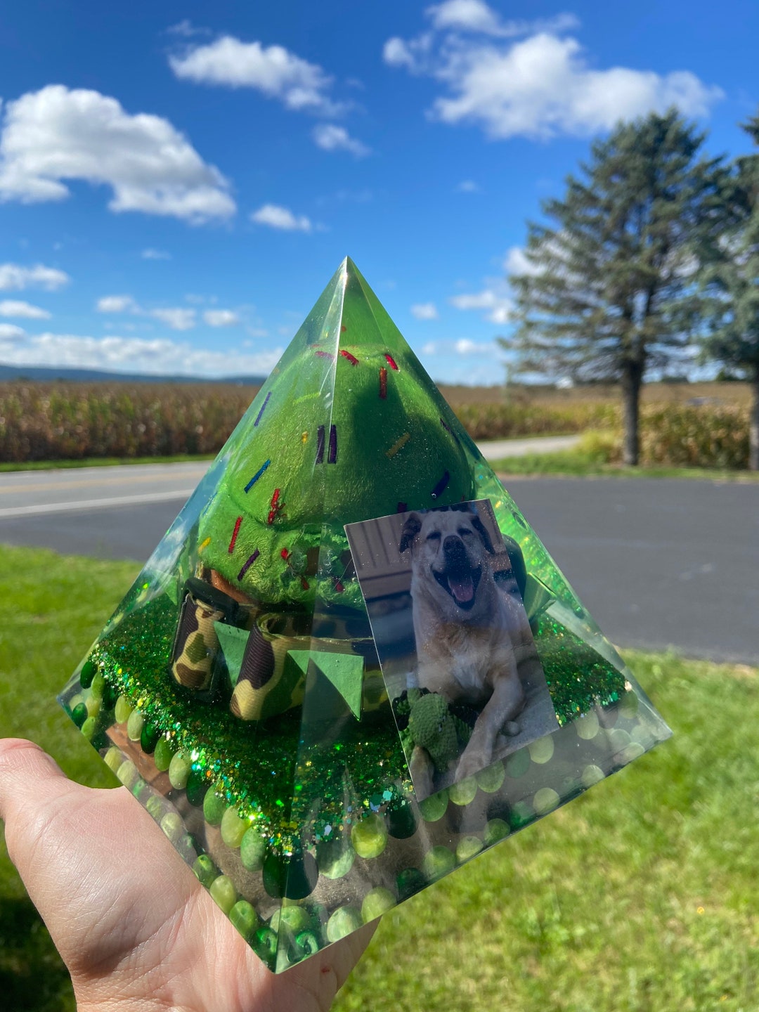 Pet Memorial Pyramid, Large, Resin Memorial, Dog/cat Ashes - Etsy