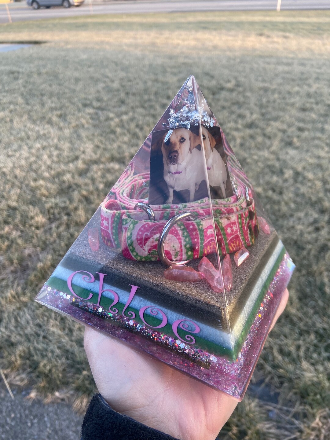 Pet Memorial Pyramid, Large, Resin Memorial, Dog/cat Ashes - Etsy