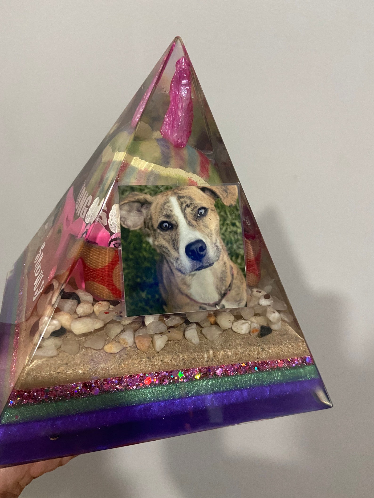 Pet Memorial Pyramid, Large, Resin Memorial, Dog/cat Ashes - Etsy