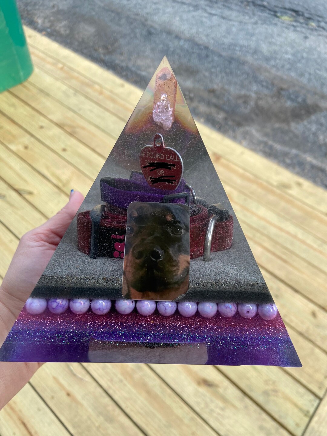 This is for 2 Pet Memorial Pyramid, Large, Resin Memorial, Dog/cat ...