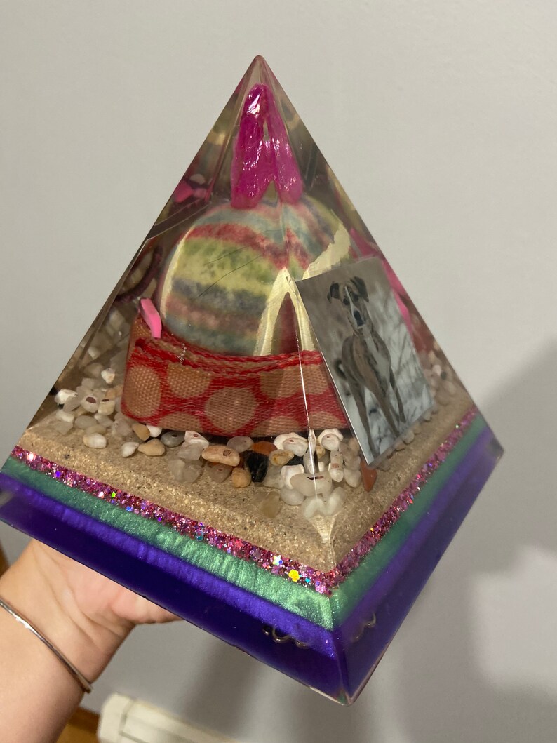 Pet Memorial Pyramid Large Resin Memorial Dog/cat Ashes - Etsy