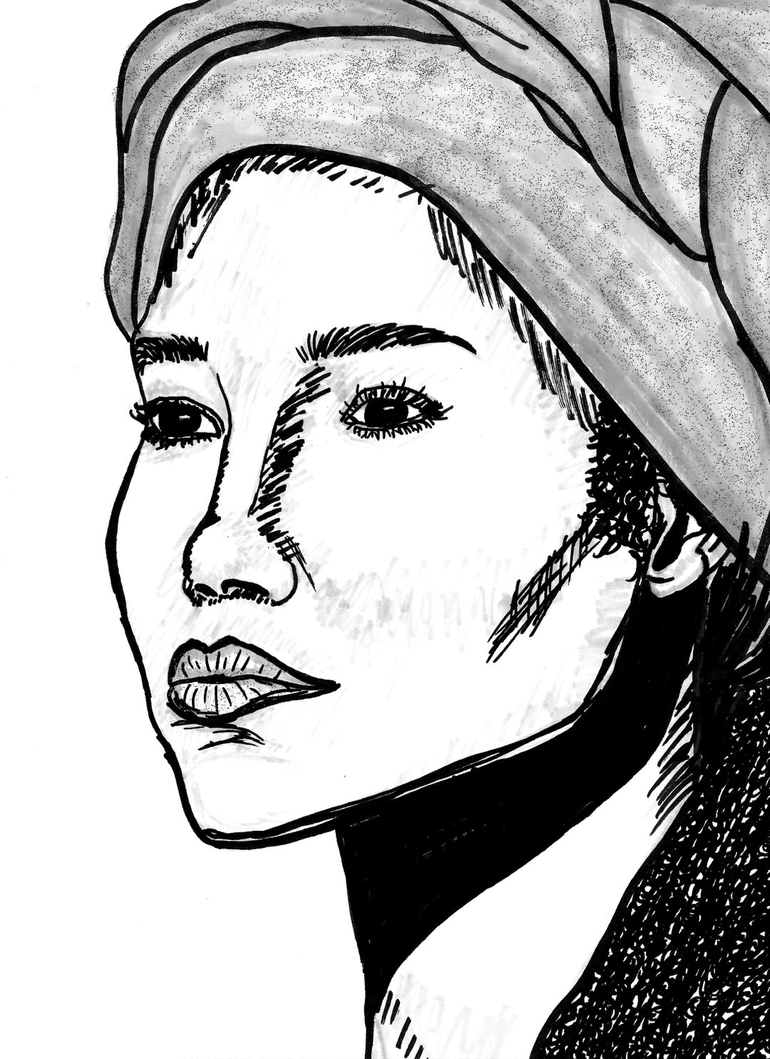 Jhené Aiko Drawing Digital Download - Etsy