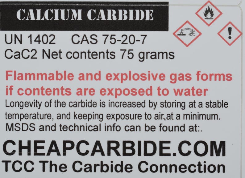 Calcium Carbide 75 Grams Laboratory Grade - Etsy