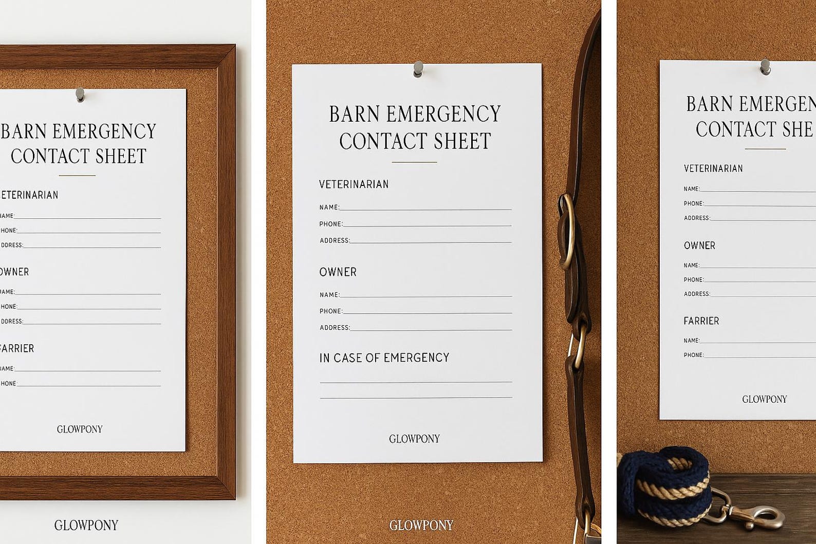 Horse Stall Card Template | Printable Equestrian Name Plate | Barn ID ...