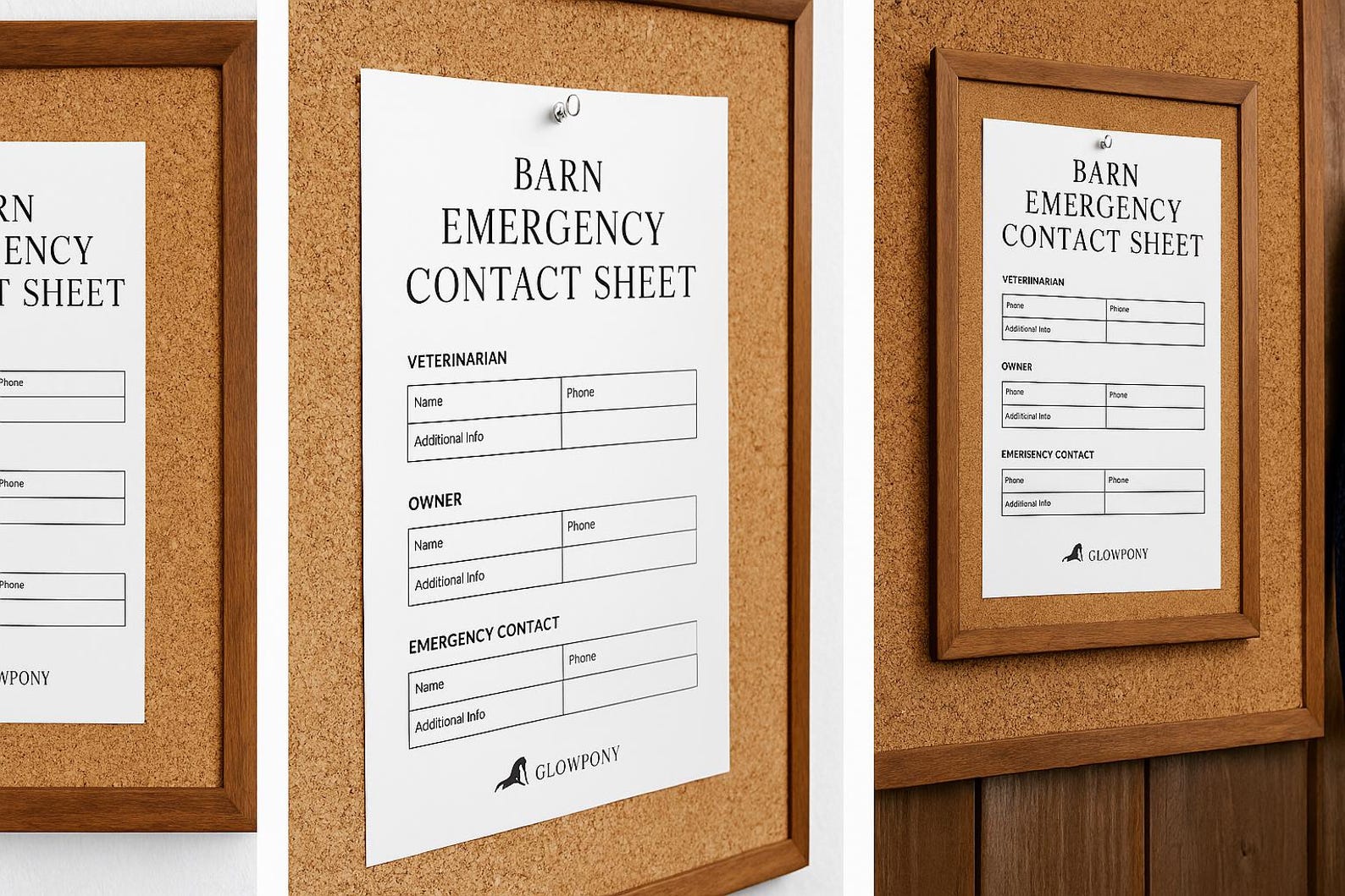 Horse Stall Card Template | Printable Equestrian Name Plate | Barn ID ...