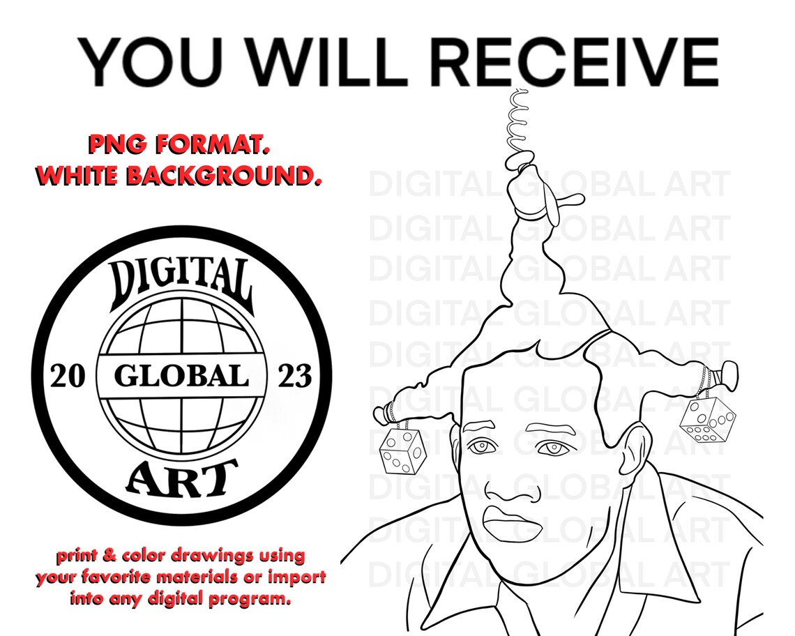 Loc Dog Dont Be a Menace Coloring Page Instant Download Coloring Sheet ...