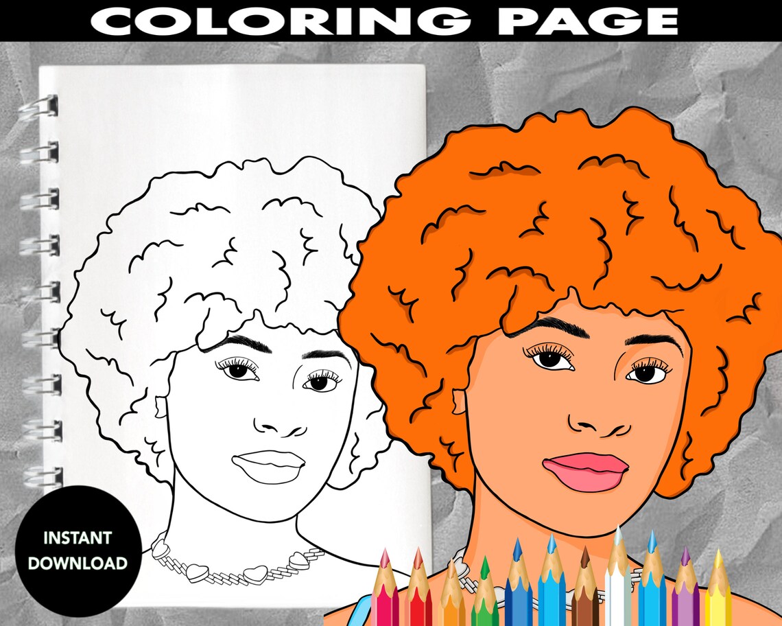 Ice Spice Coloring Page Instant Download Coloring Sheet Digital - Etsy