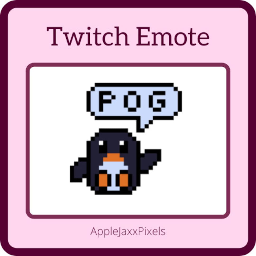 POG Penguin Twitch Emote - Etsy