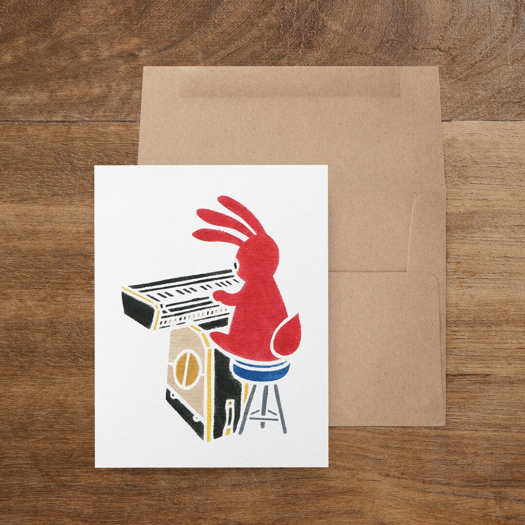 A2 Card - Ondioline Transistor Bunny - Etsy