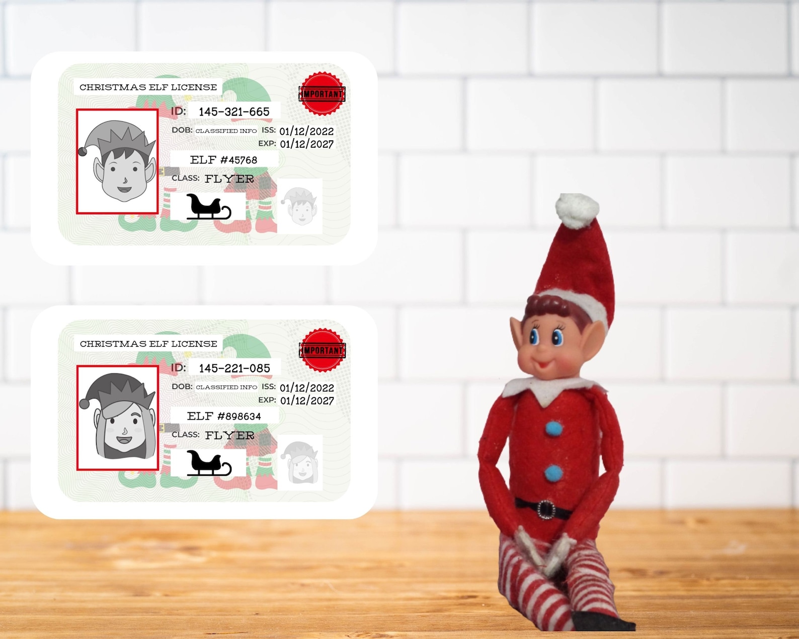 Printable Elf License, DIY Elf Games, Lost Elf ID, Christmas Elf ...