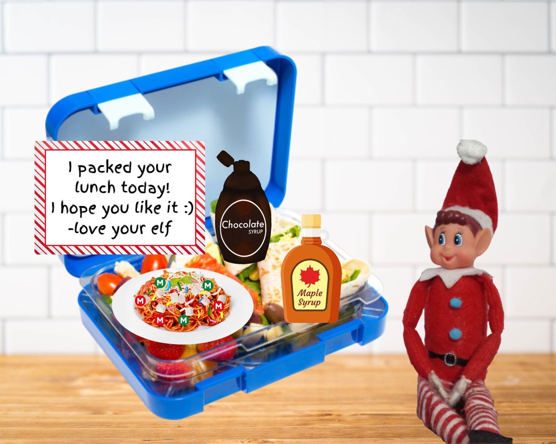 Printable Lunch Prank, Elf Prank Printable, Elf Games, Christmas Elf ...