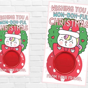 Wondohful Playdoh Card, Printable Playdoh Holder, Classroom Gift Idea ...