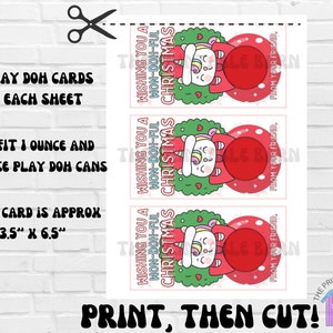 Wondohful Playdoh Card, Printable Playdoh Holder, Classroom Gift Idea ...