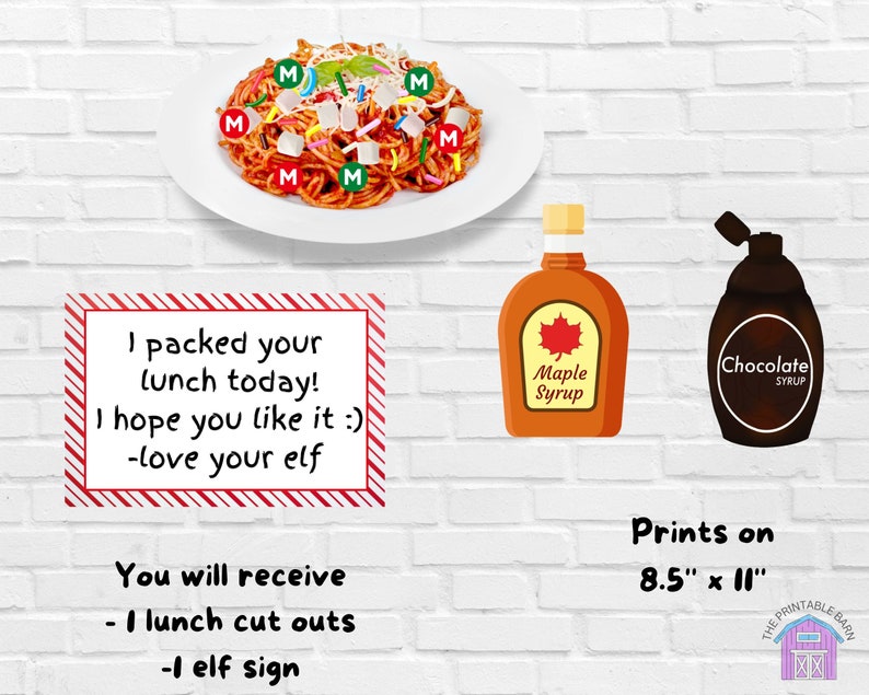Printable Lunch Prank, Elf Prank Printable, Elf Games, Christmas Elf ...