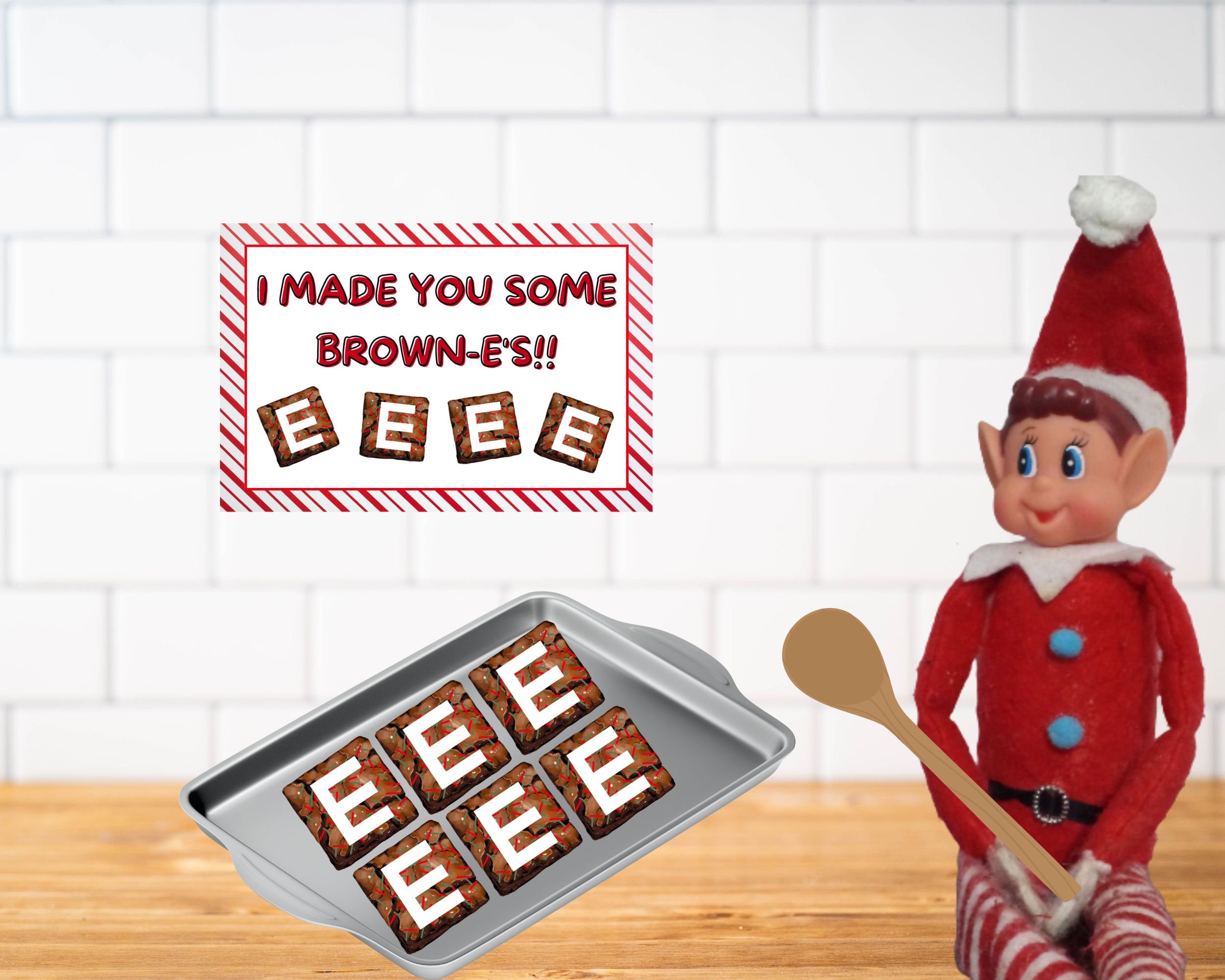 Elf Brown-e's, Elf Prank, Elf Activities, Printable Christmas Elf Props ...