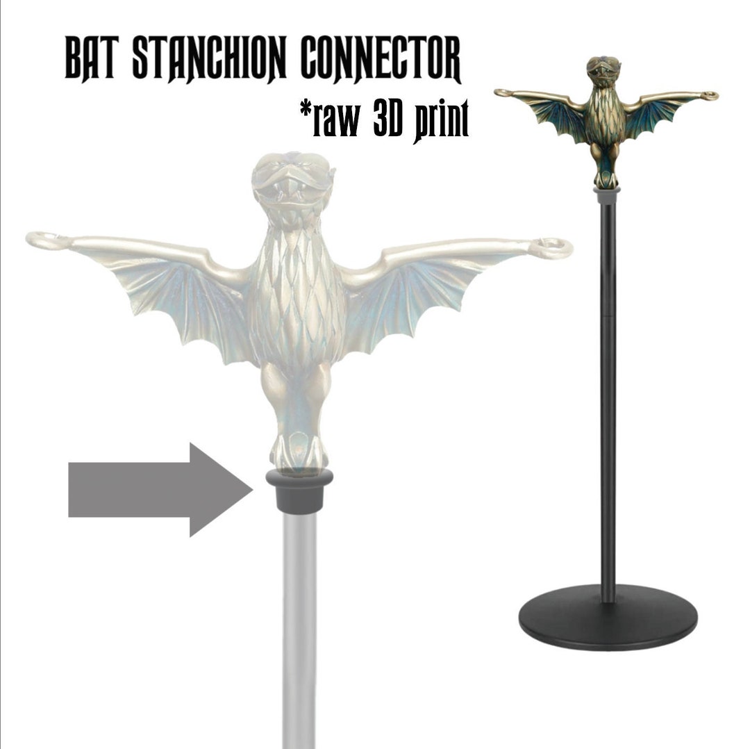 Haunted Mansion Bat Stanchion Connector Piece - 3D Print - Etsy