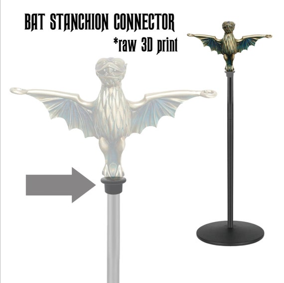 Haunted Mansion Bat Stanchion Connector Piece 3D Print - Etsy