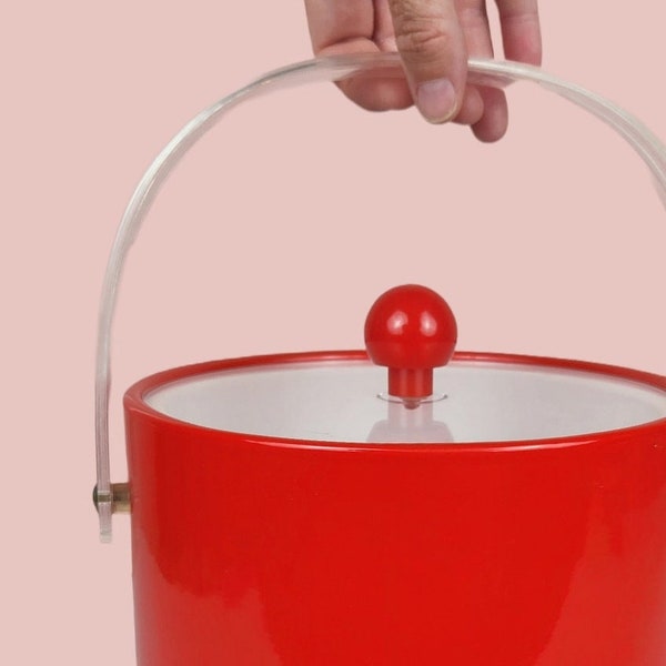 Red Ice Bucket - Etsy