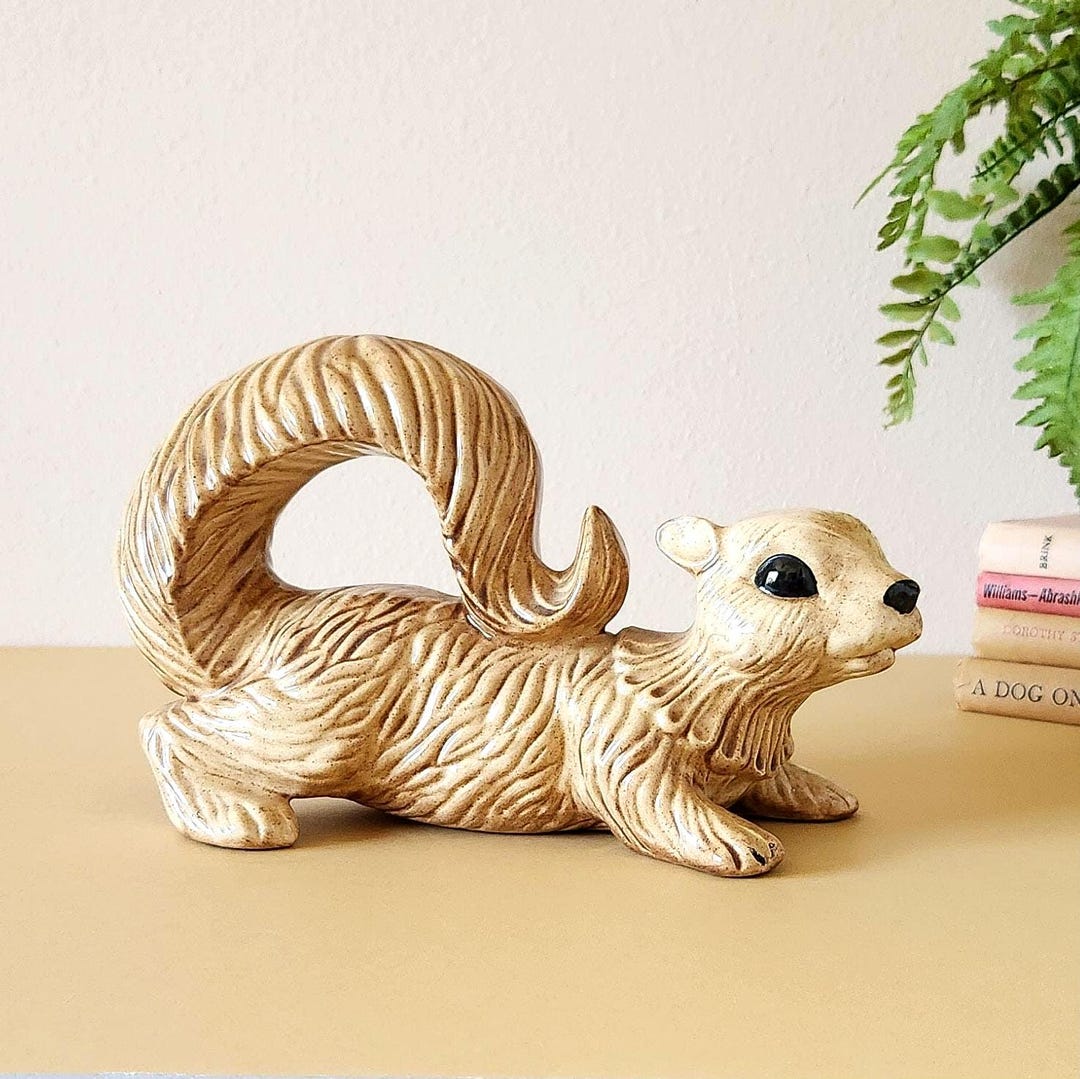 Vintage 9 Ceramic Squirrel Figurine, 1970's - Etsy