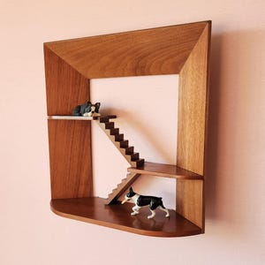 Handmade Vintage Wood Wall Shelf & Miniature Staircase - Etsy
