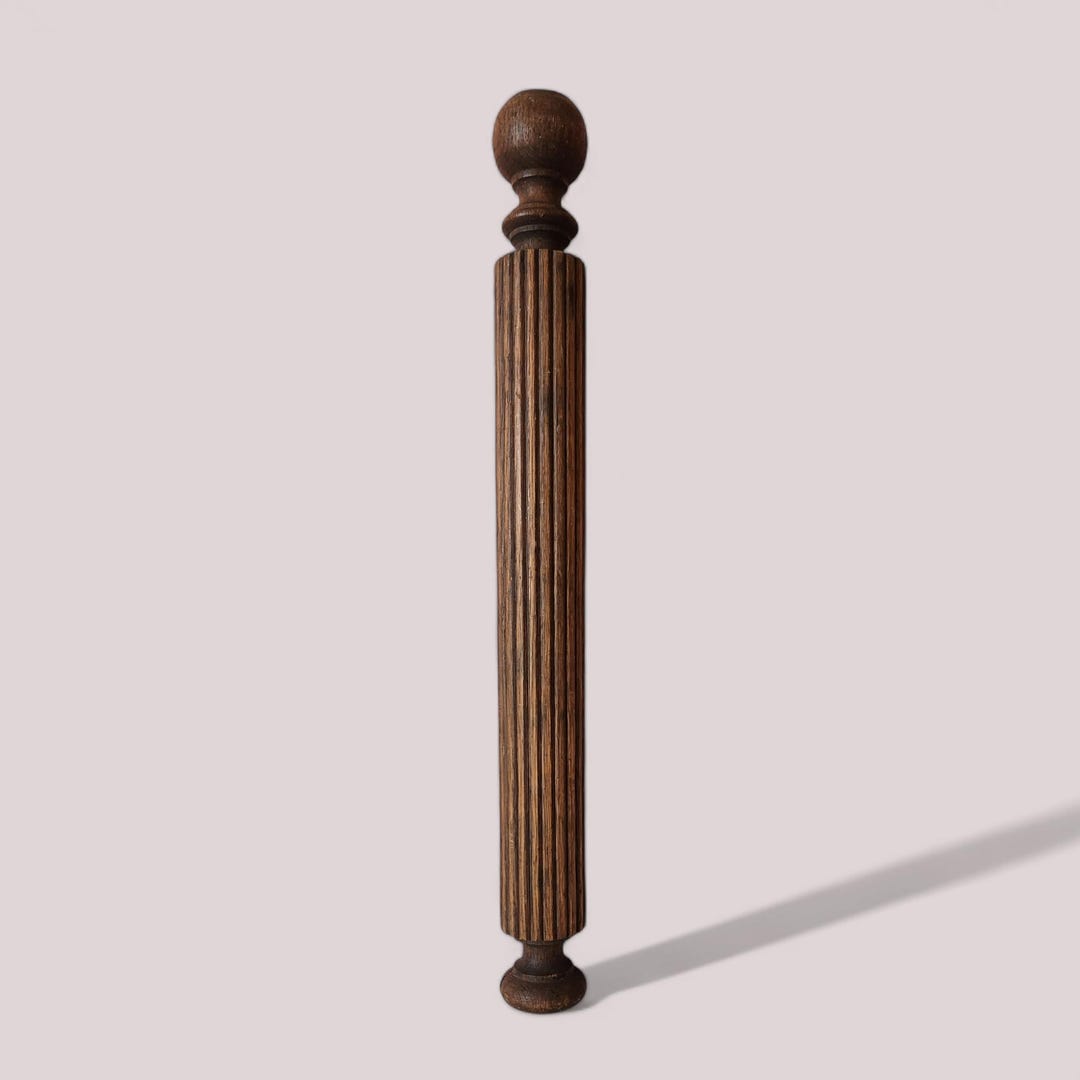 Antique Fluted Dark Wood Post, 22" Tall - Etsy
