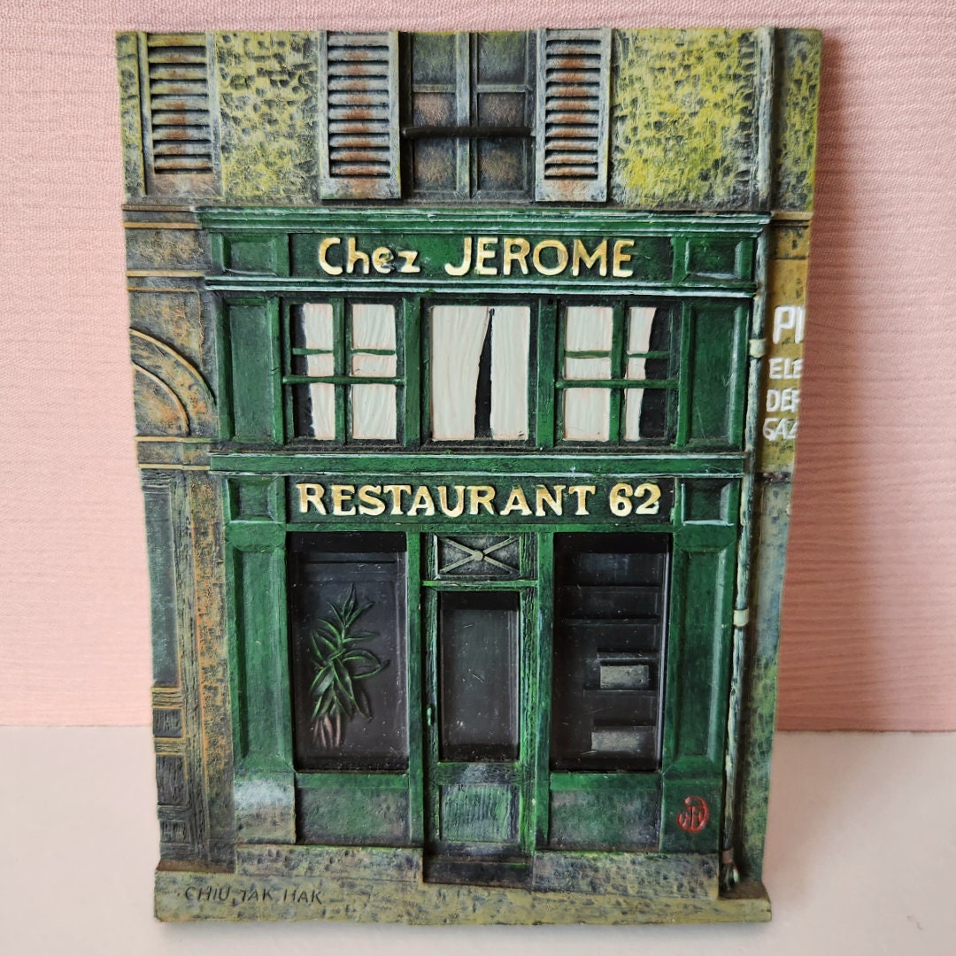 Paris Storefront of French Restaurant Chez Jerome Wall Sculpture ...