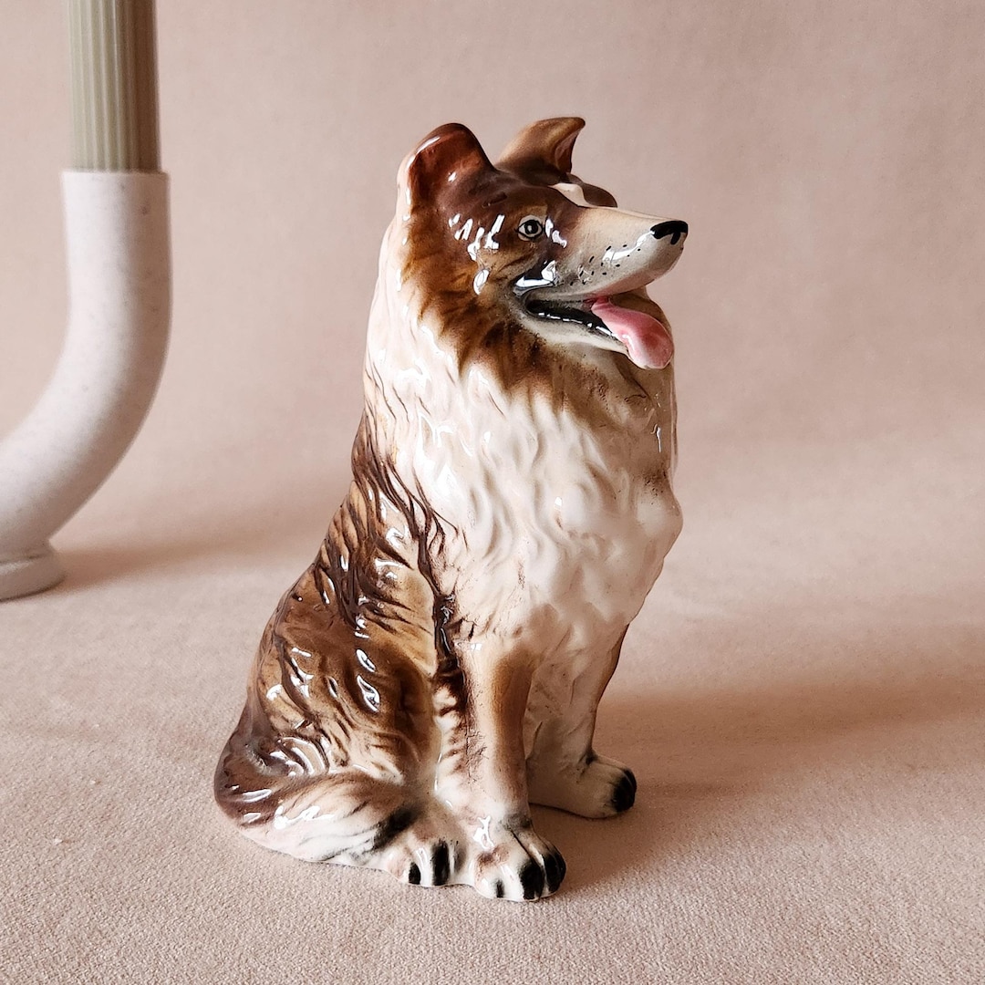 6" Ceramic Collie Dog, Mid-century, Inarco Japan - Etsy