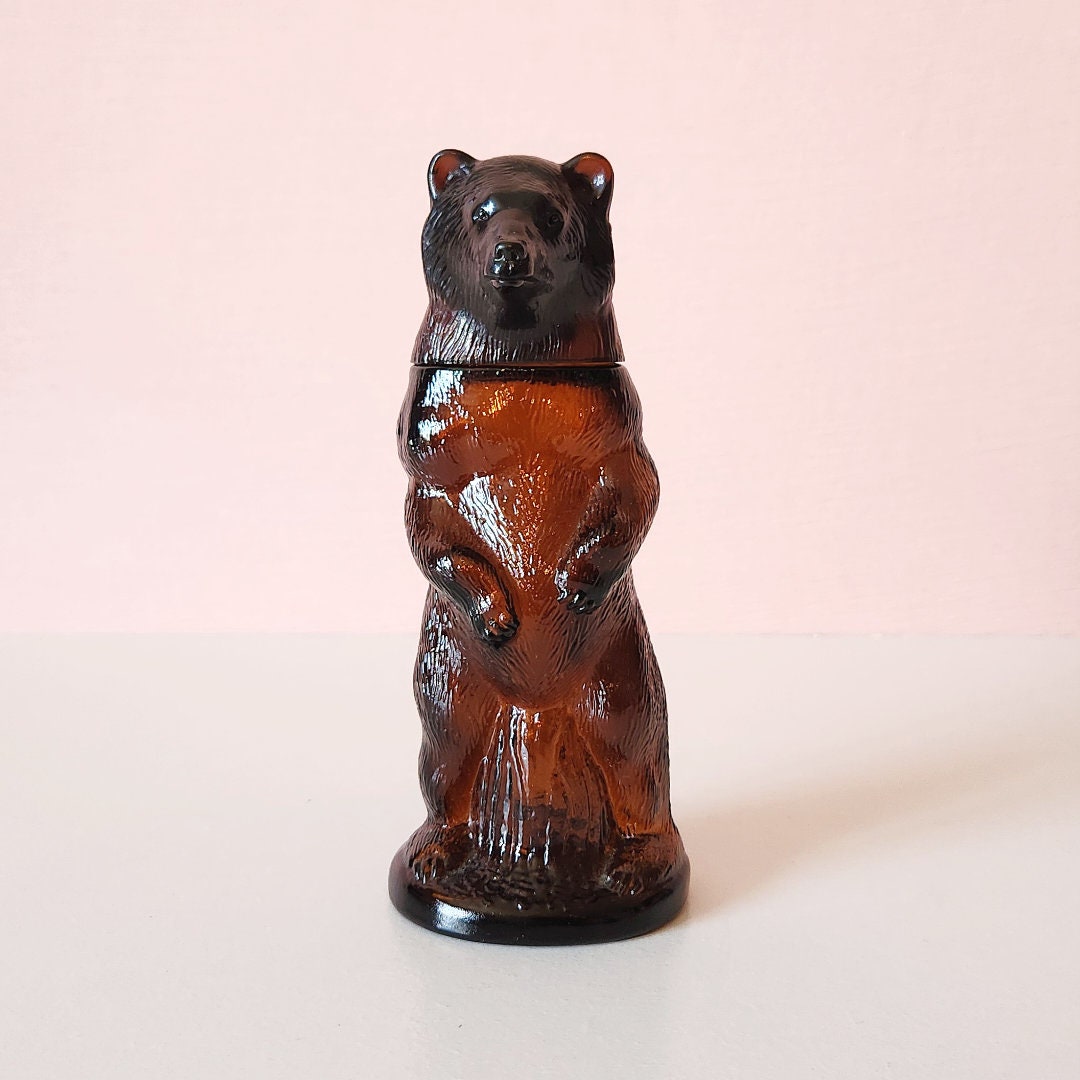Glass Kodiak Bear Avon Cologne Bottle Vintage - Etsy