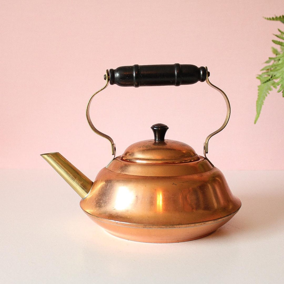 Copper Kettle W/ Brass Accents, Vintage Coppercraft Guild - Etsy