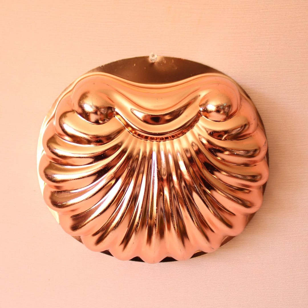 Clamshell Copper Cake (gelatin) Mold Wall Decor - Vintage - Etsy