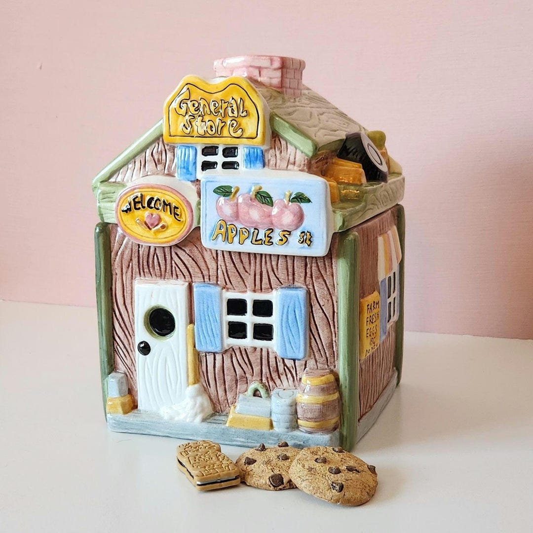 Cute Vintage General Store Cookie Jar - Etsy