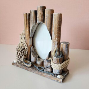 Seashore Themed Picture Frame, Nautical Scene, 4 X 6 Photos, Wall or ...