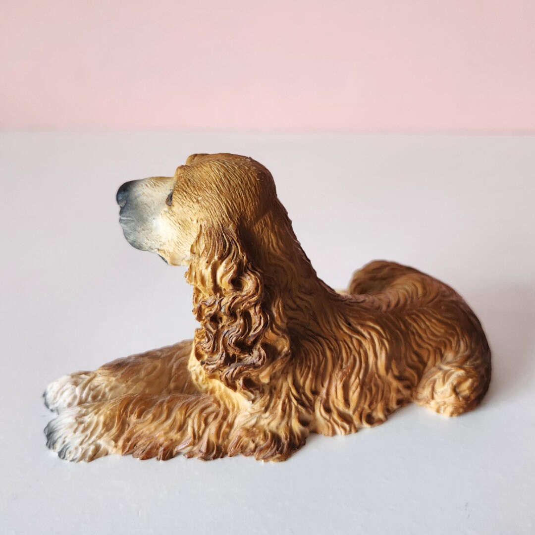 Laying Cocker Spaniel Figurine, Vintage Italy - Etsy
