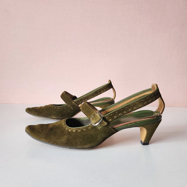 Green Slingbacks - Etsy