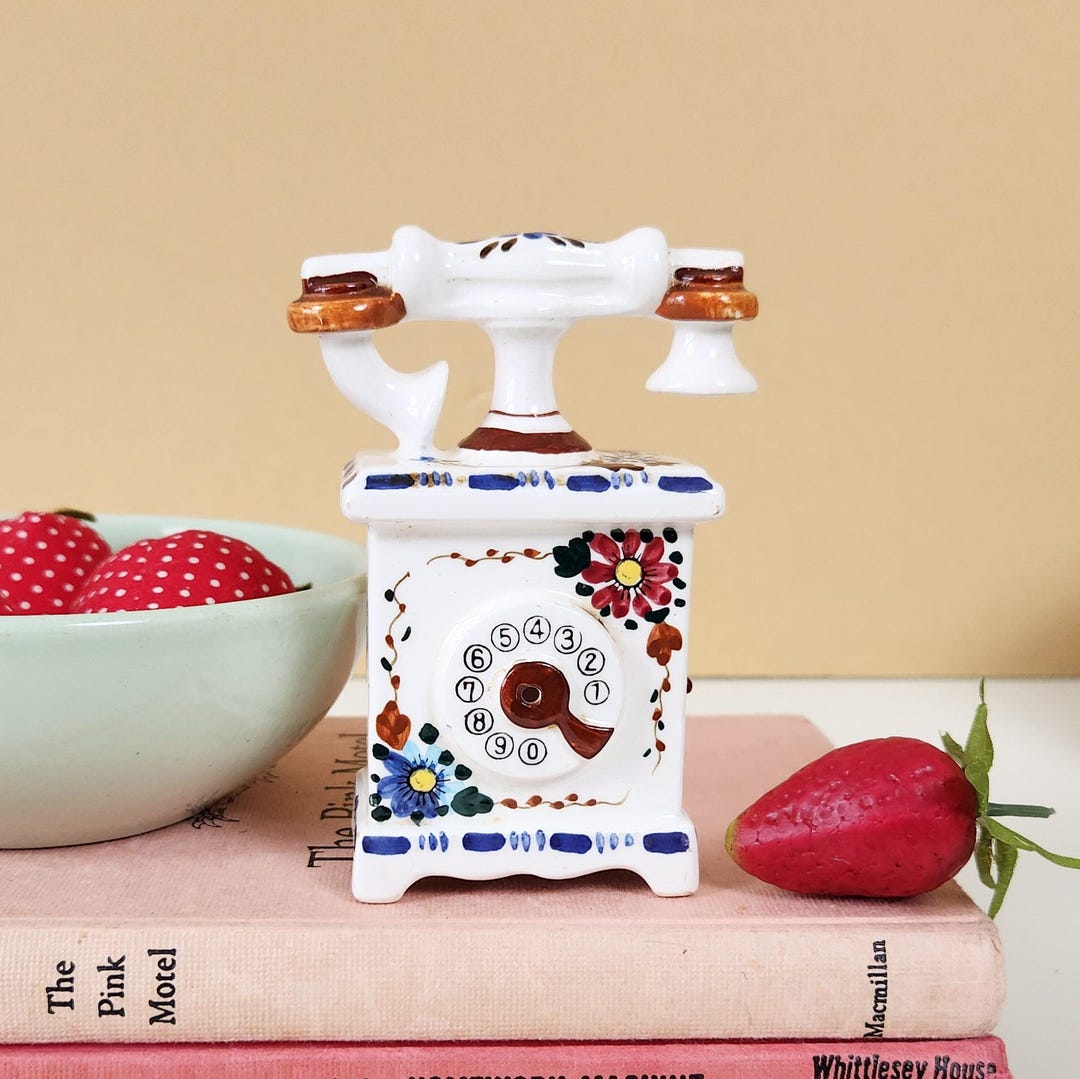 Miniature Ceramic Telephone Decor Piece, Vintage - Etsy