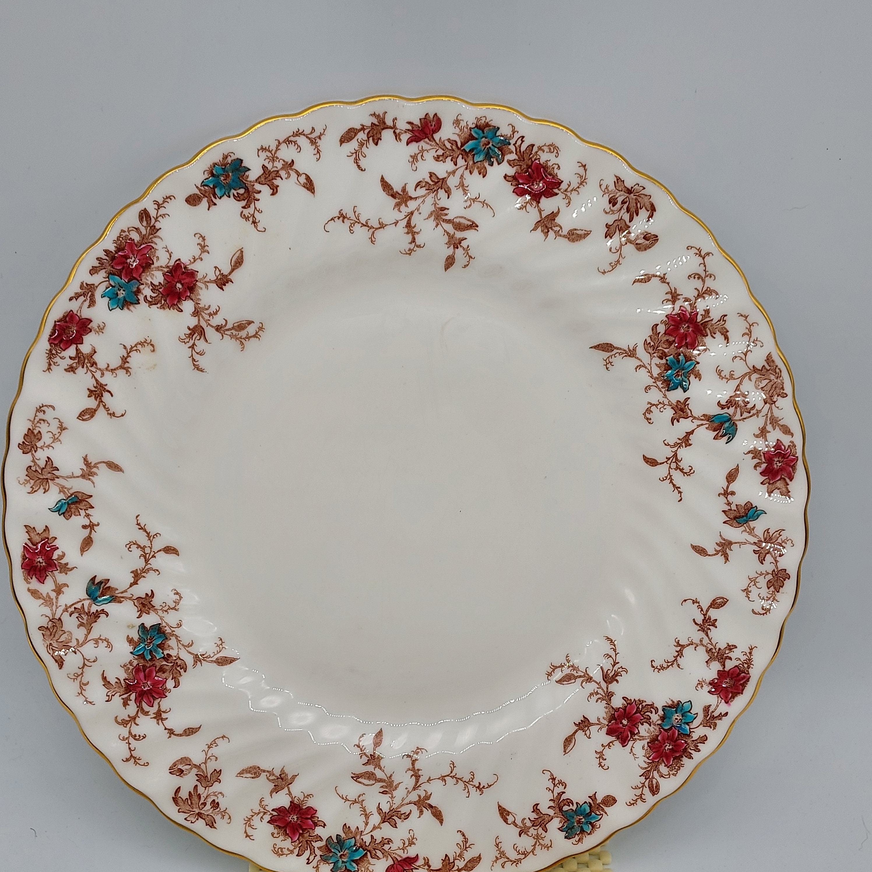 4pc Vintage Minton Plate Grouping Fine Bone China , Ancestral Pattern ...