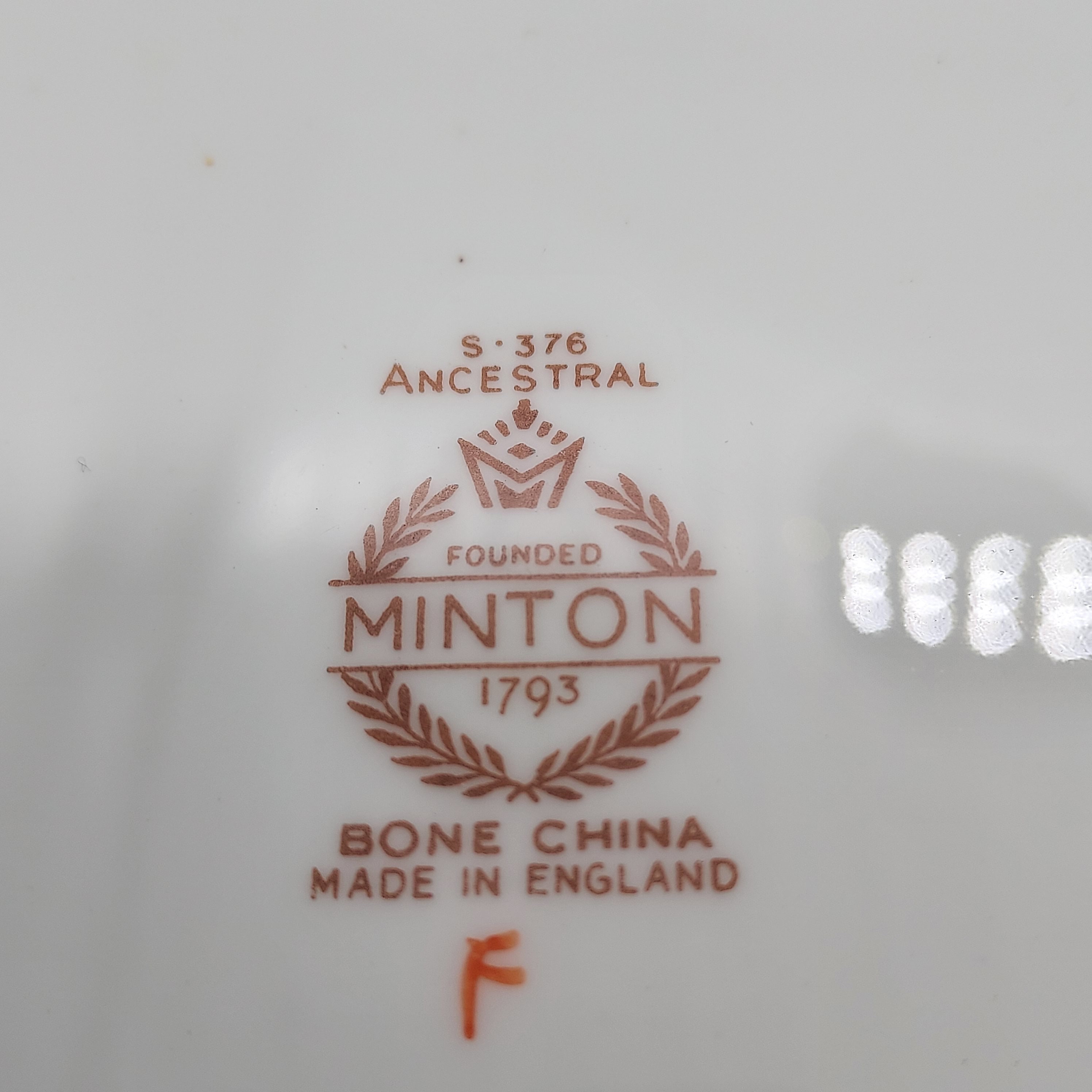 4pc Vintage Minton Plate Grouping Fine Bone China , Ancestral Pattern ...