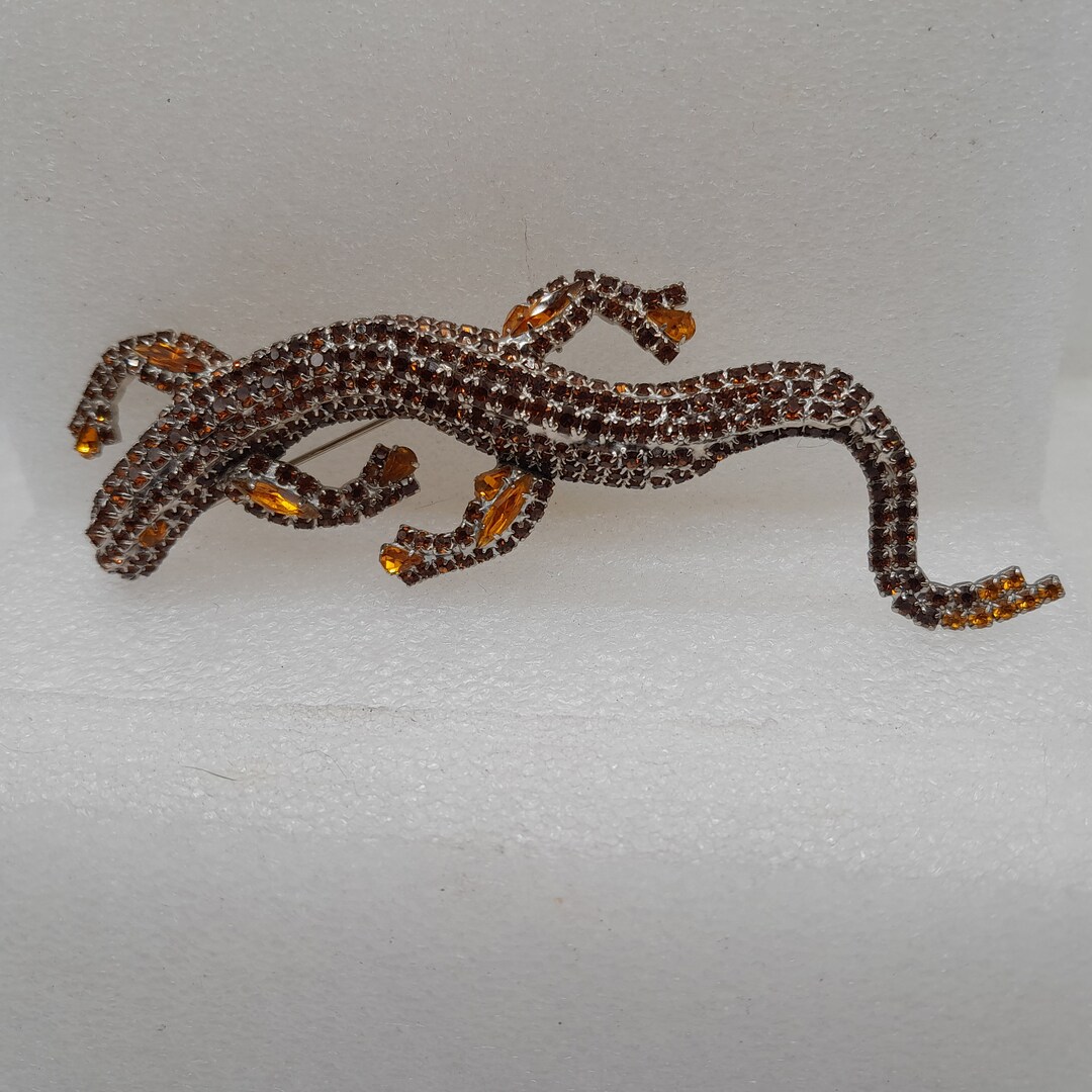 Vintage Bauer Lizard Shaped Good-luck Brooch - Etsy