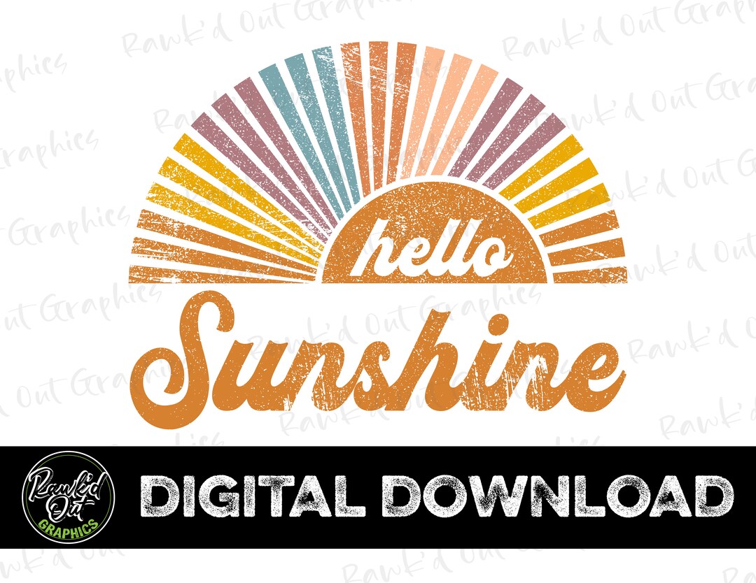 Hello Sunshine Clip Art, Hello Sunshine PNG, Hello Sunshine Sublimation ...