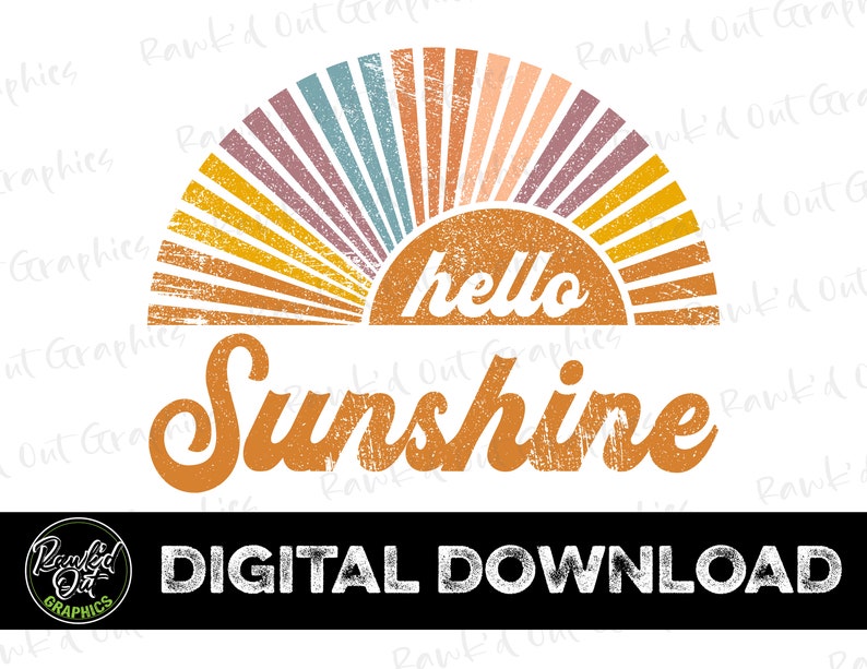 Hello Sunshine Clip Art, Hello Sunshine PNG, Hello Sunshine Sublimation ...