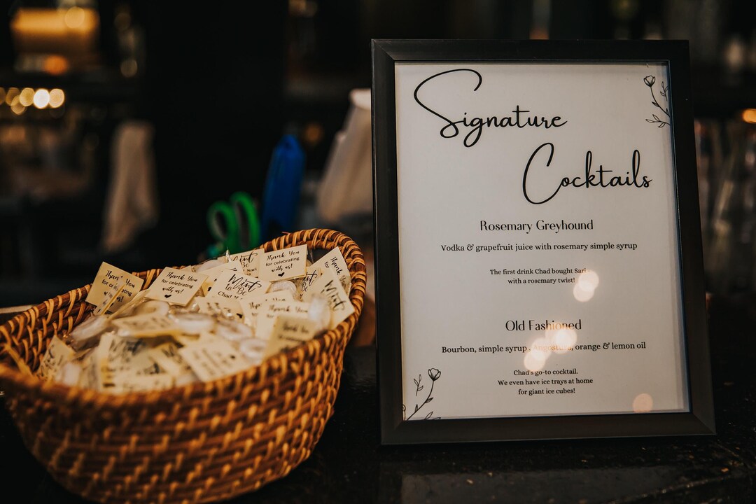 Signature Drink Sign Template - Etsy
