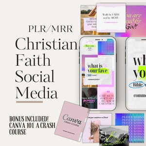 Christian Instagram Templates, PLR/ MRR, Done for You Canva Templates ...