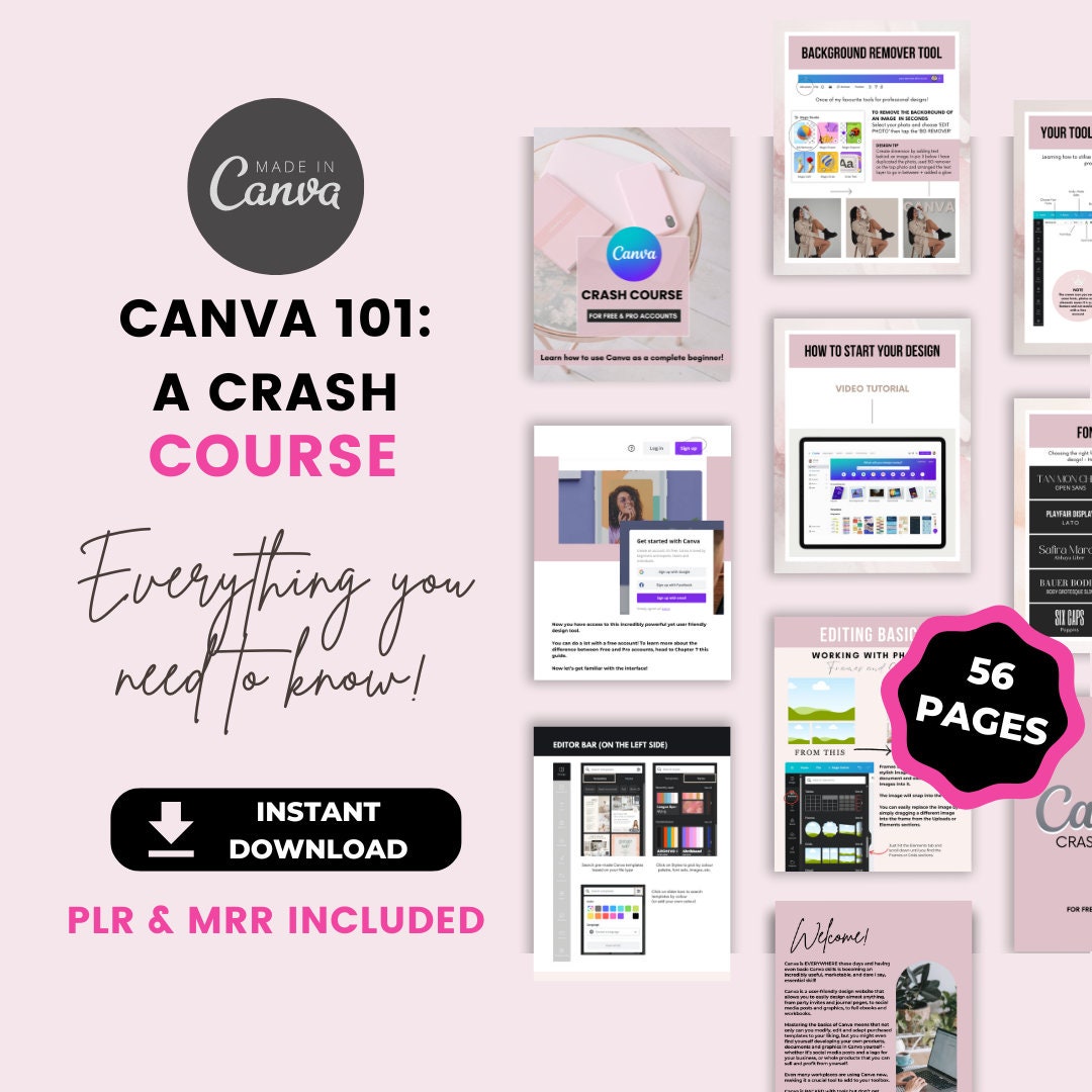Canva Crash Course With Master Resell Rights (PLR & MRR) Including 7 ...