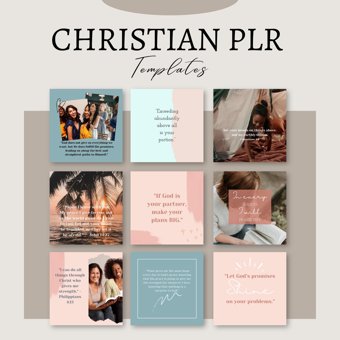 Christian Instagram PLR/ MRR Done for You Canva Templates, Instagram ...