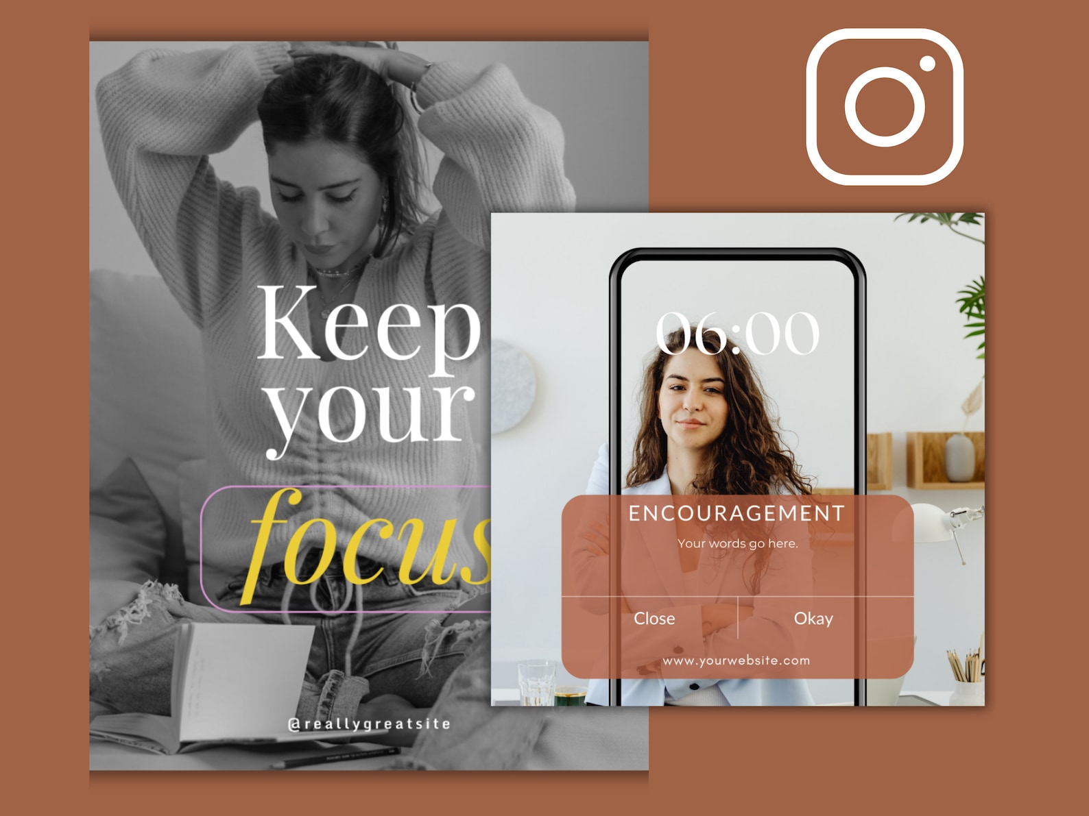 Goal Getter Woman Instagram Posts Bundle, Master Resell Rights & PLR ...