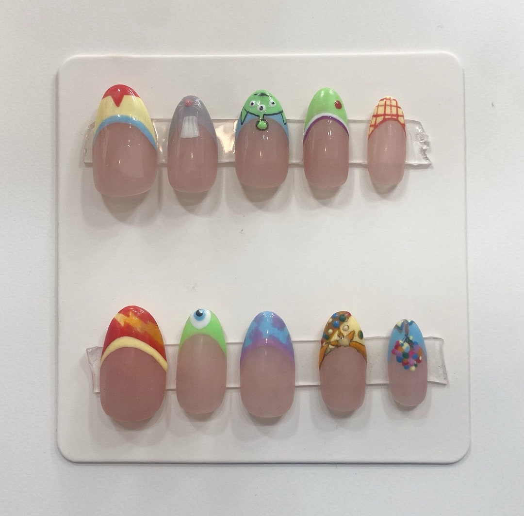 Disney Pixar Inspired Press on Nails - Etsy