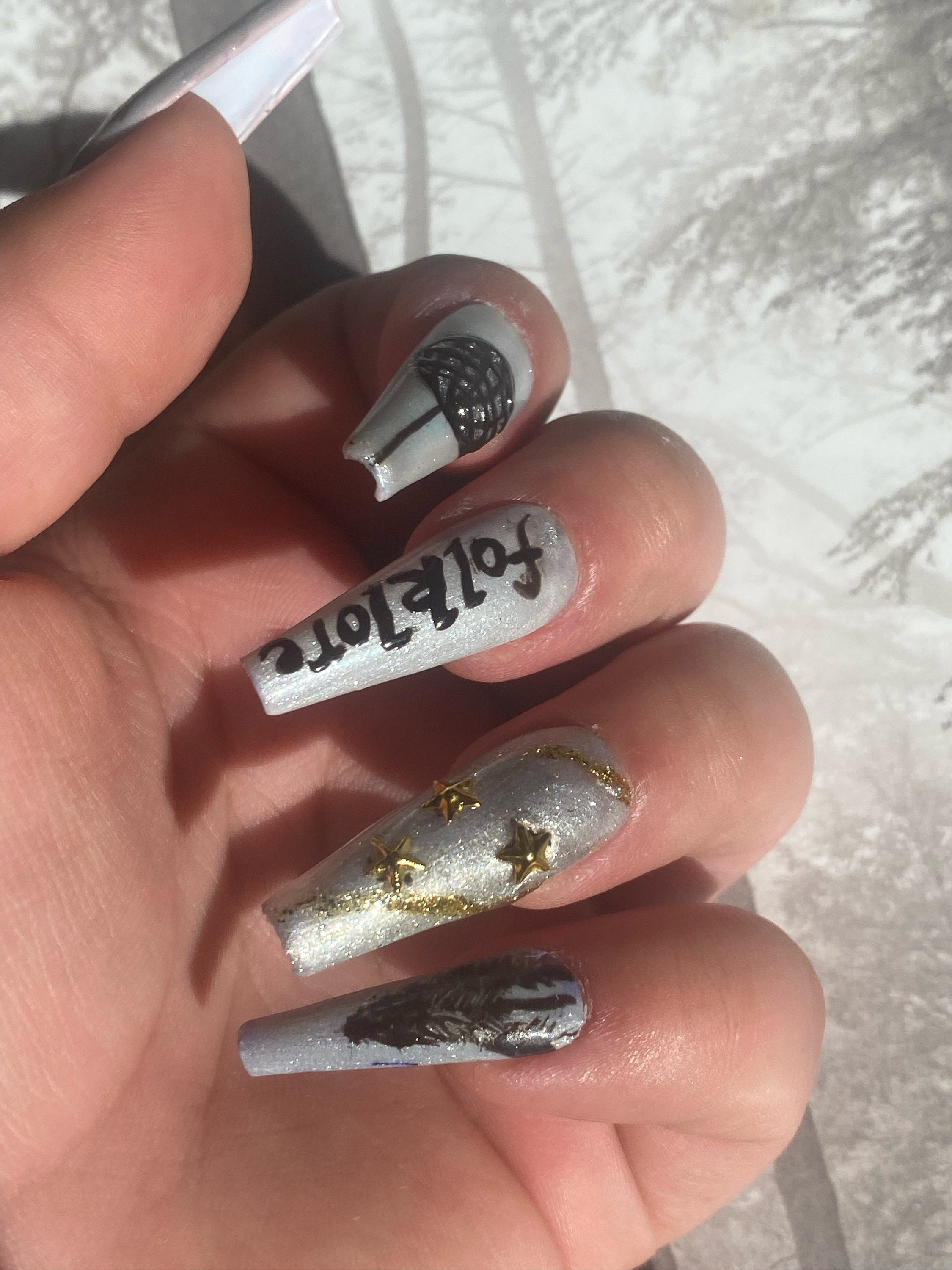 FOLKLORE Taylor Swift Inspired Press on Nail - Etsy