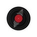 Red Cute Vinyl Record Sticker Music Heals Vinyl Record Sticker Record ...